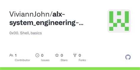 GitHub ViviannJohn Alx System Engineering Devops 0x00 Shell Basics
