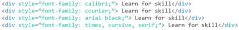 css font properties learn for skill