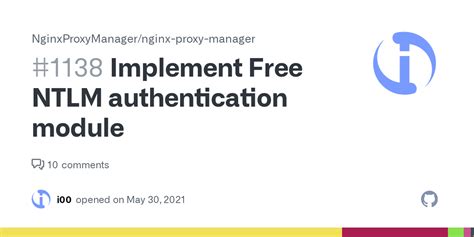 Implement Free Ntlm Authentication Module · Issue 1138 · Nginxproxymanagernginx Proxy Manager