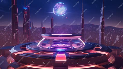 Premium Photo Within The Otherworldly Metropolis Of A Spaceship Hub A