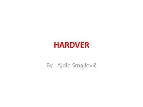 hardver prezentacija slajdovi predlog računarstvo i informatika docsity
