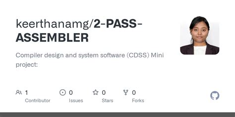 github keerthanamg 2 pass assembler compiler design and system