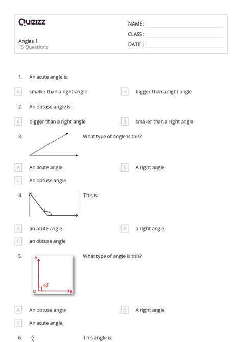 50 Angles Worksheets For 5th Year On Quizizz Free And Printable