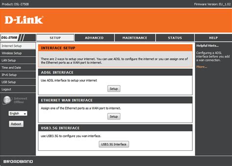 DSL 2750B Internet Setup for Windows 7 D Link Главная