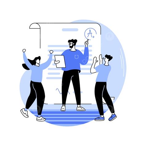 Passed The Test Isolated Cartoon Vector Illustrations Layout Young