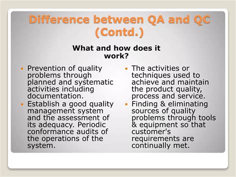 Basic Concepts Of QA And QC PPTX