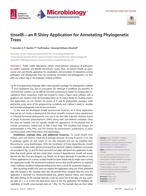 Tinselr—an R Shiny Application For Annotating Phylogenetic Trees