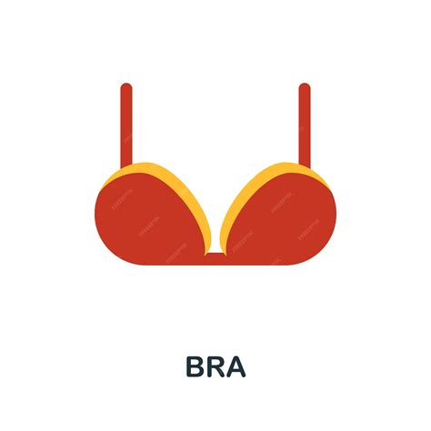 브래지어 평면 아이콘 옷 컬렉션에서 색상 간단한 요소 웹 디자인 템플릿 Infographics 등을 위한 크리에이 티브 브래지어 아이콘 프리미엄 벡터