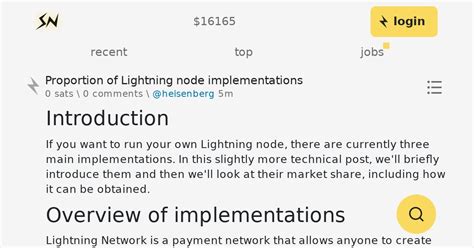 Estimating Lightning Node Implementation Market Share Rlightningnetwork