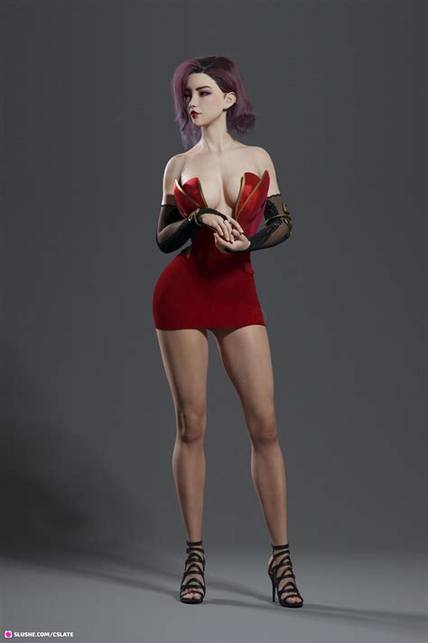 Rule 34 1girls 2023 3d Black High Heels Clothed Clothing Cslate Dress