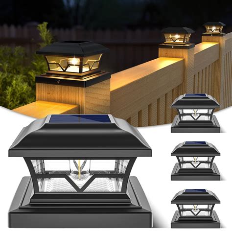 Volisun Solar Post Cap Lights Outdoor 4pack