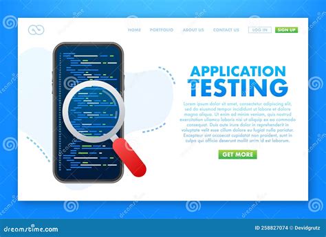 Application Testing Testing Software Development Vector Stock