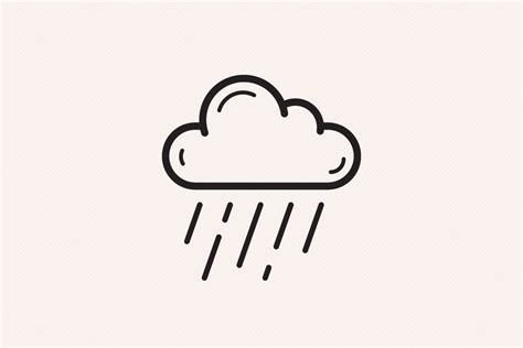 Rainy Cloud Outline Icon Graphic By Sargatal · Creative Fabrica