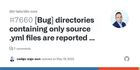 [bug] directories containing only source yml files are reported as