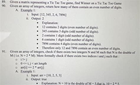 Solved 39 Given A Matrix Representing A Tic Tac Toe Game
