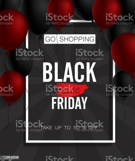 검은 금요일 판매 프로 모션 포스터와 프레임과 화려한 풍선 검은색에 대한 스톡 벡터 아트 및 기타 이미지 검은색 광고 금요일 Istock