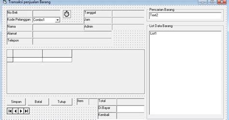 Membuat Form Transaksi Penjualan Aplikasi Kasir Jnm Javanet Media
