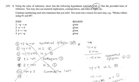 Solved 25 8 Using The Rules Of Inference Show That The