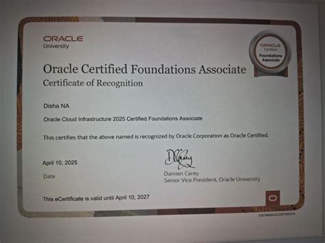Oraclecloud Cloudcomputing Oraclecertification Oci Techjourney Disha Khurana