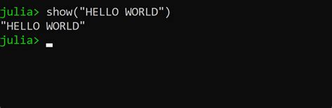 printing output on screen in julia geeksforgeeks