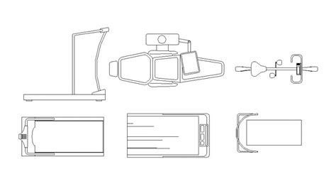 Line Drawing Of Gyming Equipment Detail 2d View Layout Autocad File