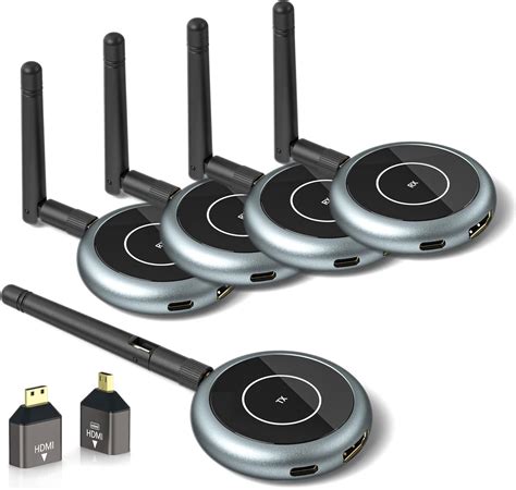 Wireless Hdmi Transmitter And 4 Receivers Multiple Tvs 5g