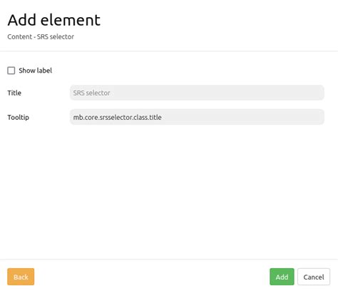 Spatial Reference System Selector Srs Selector — Mapbender Documentation