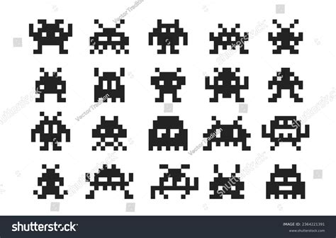 Space Invaders Game Characters