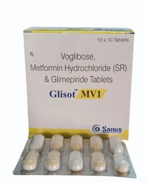 Voglibose Metformin Hydrochloride Glimepiride Tablets At ₹ 90box