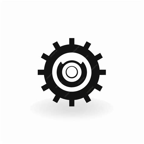 Graphic Icon Of Black Settings Silhouette Premium Ai Generated Vector