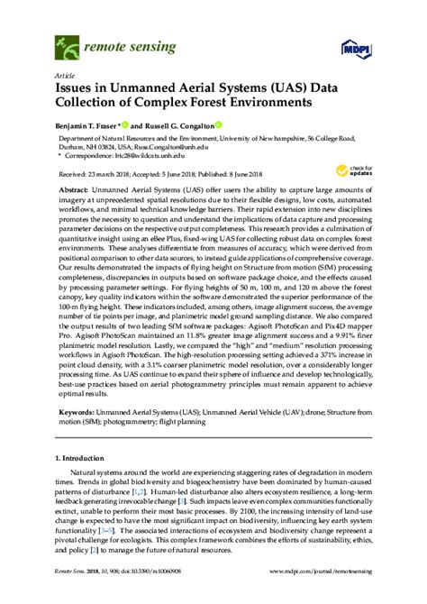 Pdf Issues In Unmanned Aerial Systems Uas Data Collection Of