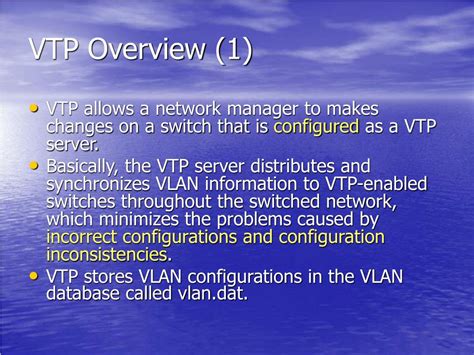 PPT VLAN Trunking Protocol VTP PowerPoint Presentation Free Download ID