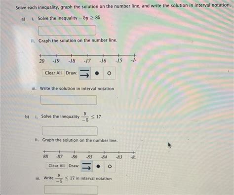 solved solve each inequality graph the solution on the