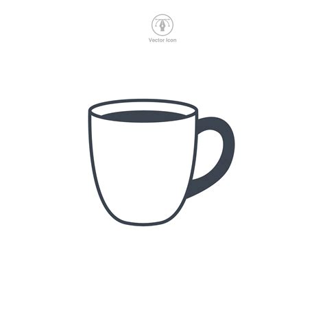 Mug Icon Symbol Vector Illustration Isolated On White Background