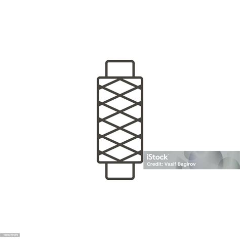 스풀 섬유 스레드 아이콘 벡터 간단한 요소 일러스트 자연 개념입니다 스풀 섬유 스레드 아이콘 벡터 유기 개념 벡터 그림입니다 0명에 대한 스톡 벡터 아트 및 기타 이미지