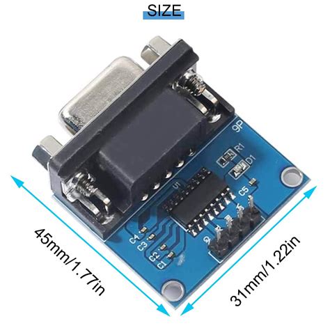 Buy Dkardu 5 Pcs Max3232 Rs232 To Ttl Female Serial Port Converter Module Db9 Connector 3 3v To