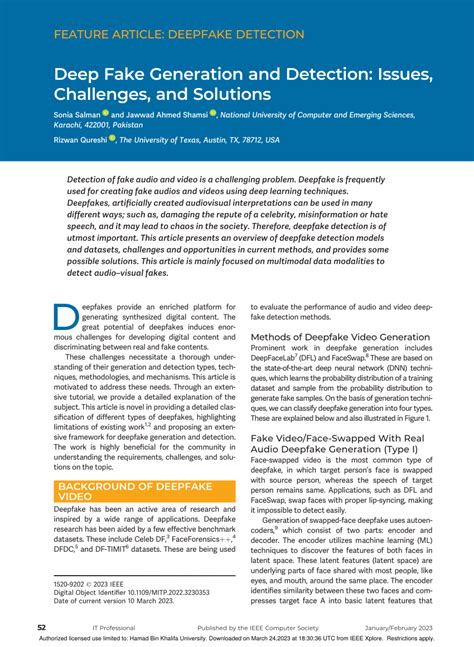 Pdf Deep Fake Generation And Detection Issues Challenges And Solutions