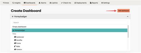 Dashboards Honeybadger Documentation