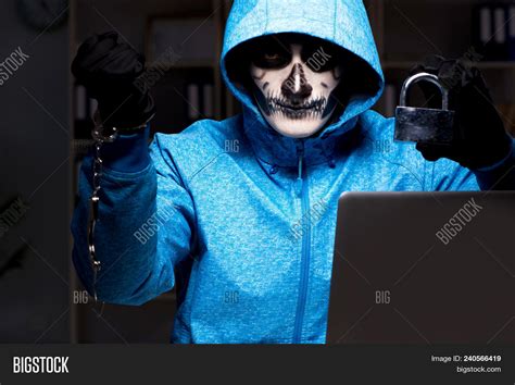 Scary Hacker Hacking Image And Photo Free Trial Bigstock