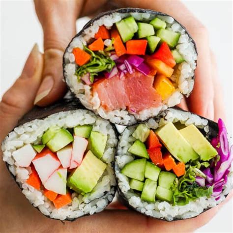 Sushi Burrito 3 Ways The Wooden Skillet