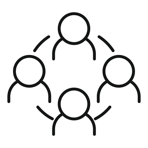 Team Meeting Icon Outline Vector Speak Think 15157718 Vector Art At Vecteezy