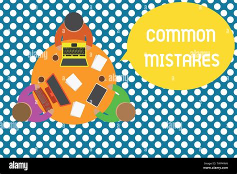 Conceptual Hand Writing Showing Common Mistakes Concept Meaning Actions That Are Often Used