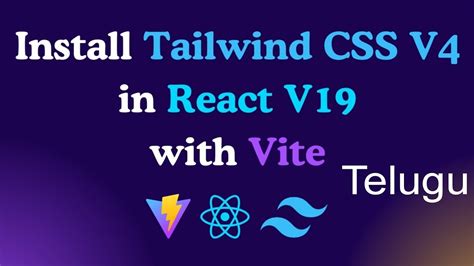 Tailwind Css V3 Installation And Setup In React Js Telugu Tutorial Youtube