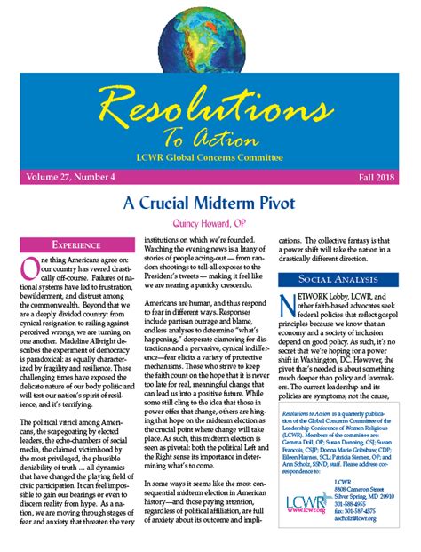 A Crucial Midterm Pivot Lcwr