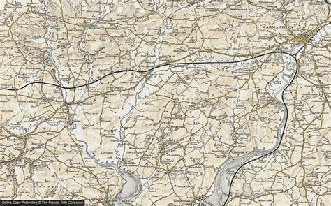 Historic Ordnance Survey Map Of Llangynog 1901