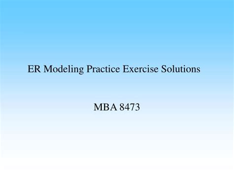 PPT ER Modeling Practice Exercise Solutions PowerPoint Presentation Free Download ID 5664720