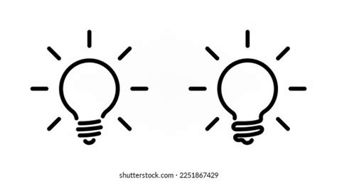 Idea Lightbulb Icon Line Illustration Stock Vector Royalty Free