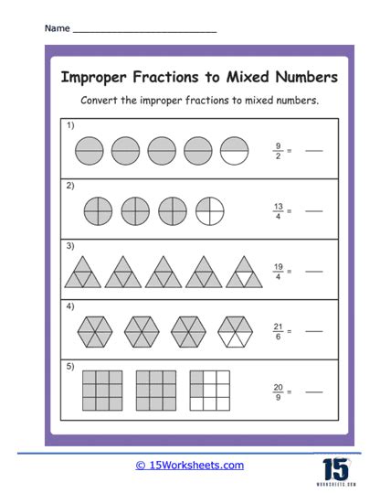 Improper Fractions Worksheets Math Monks Worksheets Library