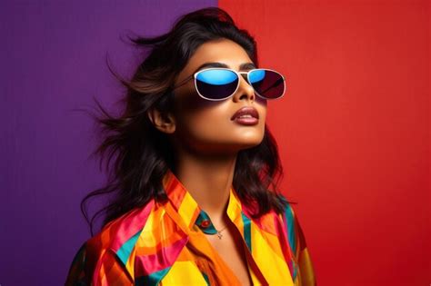 Premium Photo South Asian Female Model Wearing Sunglasses