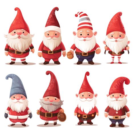 Gnomes Christmas Flat Clipart Christmas Clipart Gnomes Clipart Merry